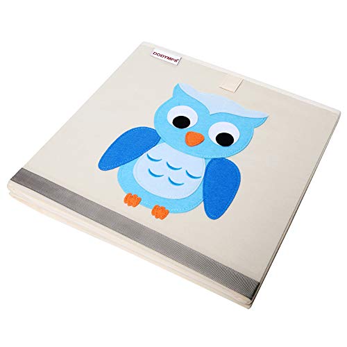 DODYMPS Foldable Animal Toy Storage Bins/Cube/Box/Chest/Organizer for Kids & Nursery, 13 inch (Owl)