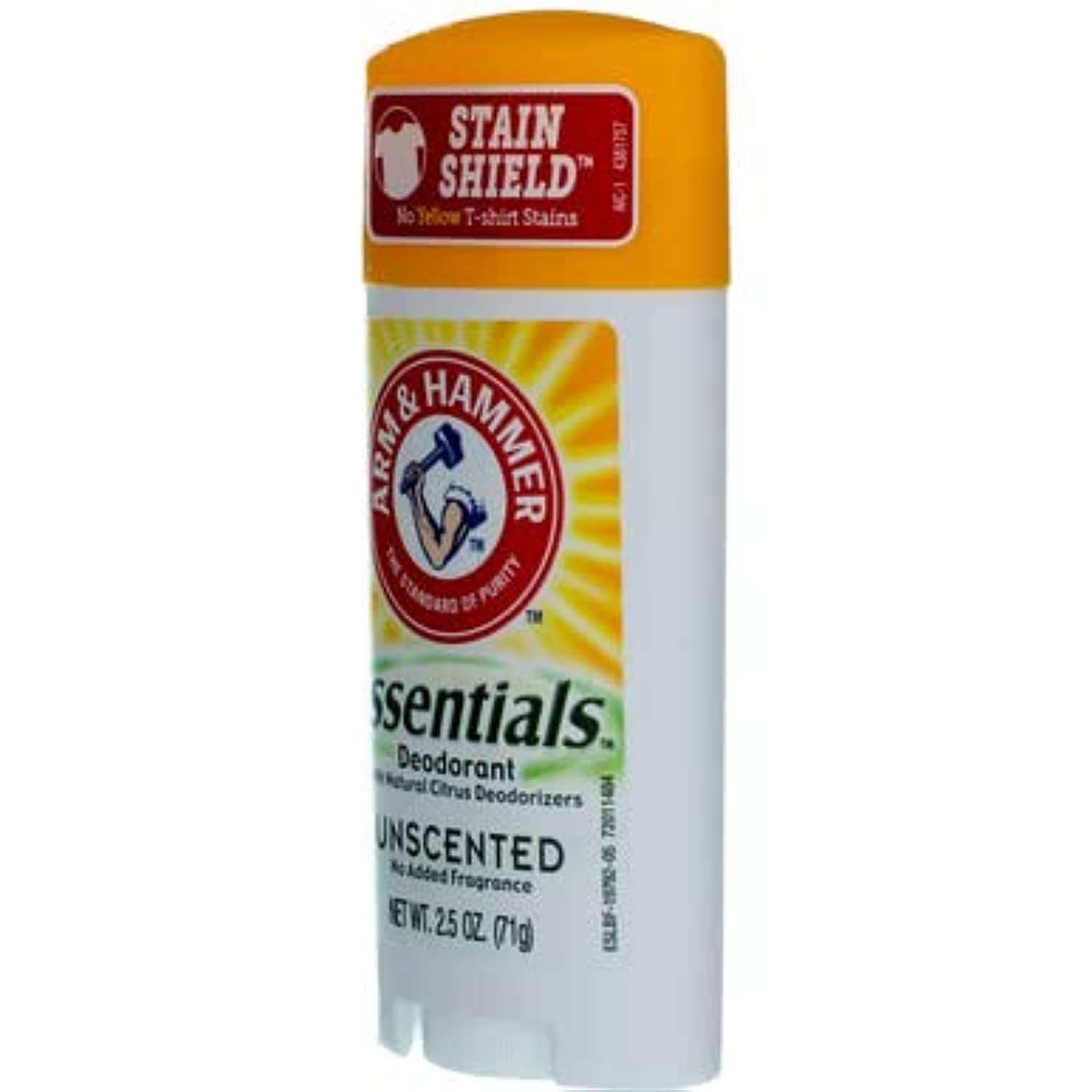 Arm & Hammer Essentials Natural Deodorant, Unscented, 2.5 Ounce (Pack of 4)