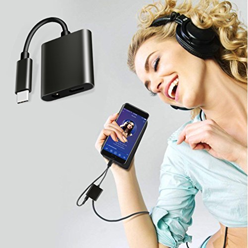 Mxcudu USB C to 3.5mm Headphone and Charger Adapter, 2 in 1 USB C to 3.5mm Aux Audio Jack with PD 60W Fast Charging Dongle Compatible with iPhone 15/15 Pro Max, Galaxy S24/S23/S22, Google Pixel 8/7/6