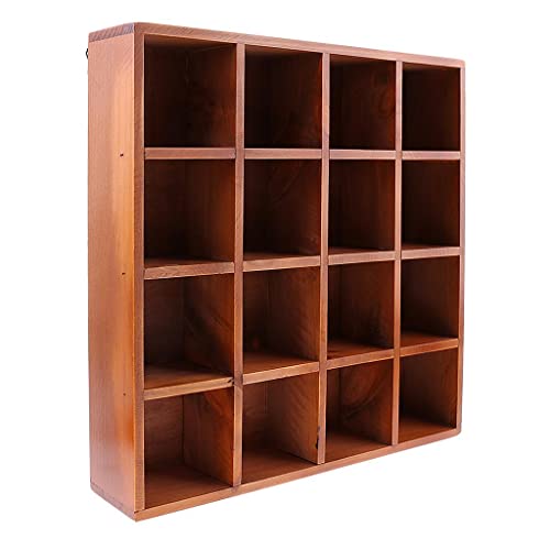 Fityle Home Storage Cabinet Cubby Wall Mount Shelf Grids for Displaying Collection