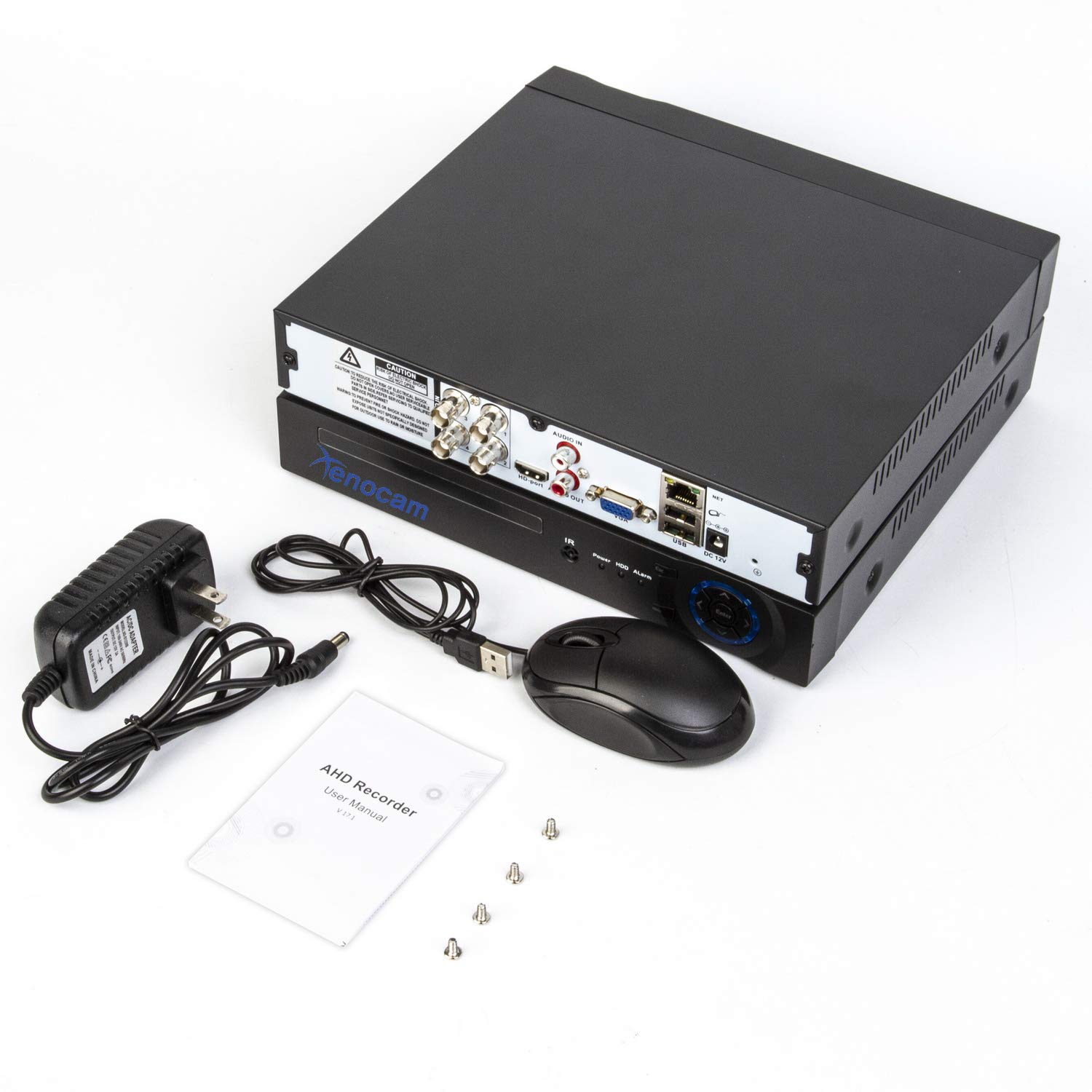 Xenocam 4CH 1080N Hybrid 5-in-1 AHD DVR (1080P NVR+1080N AHD+960H Analog+TVI+CVI) Standalone DVR CCTV Surveillance Security System Video Recorder Motion Detection, Hard Drive not Included