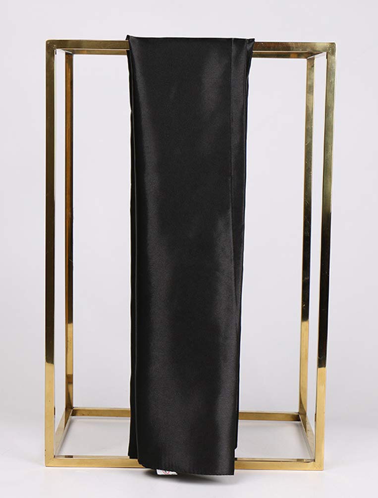 35" Womens Large Satin Square Scarf Silk Feeling Hair Wrapping Gift Headscarf Scarves Black