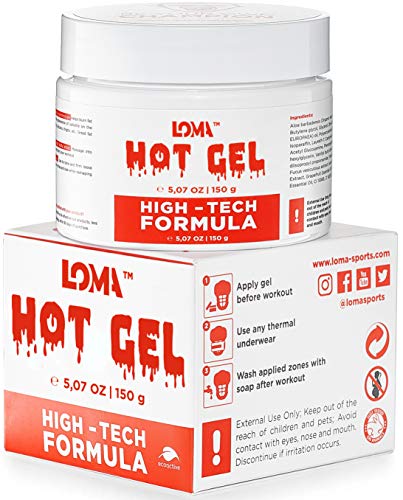 LOMA Hot Gel - Hot Cream - Premium Workout Enhancer for Women and Men with Aloe Vera Extract - Heating Cream (Original)