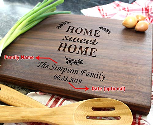 Housewarming Gifts, Personalized Cutting Board for New Home Owner, Couples, Friends, Parents, Unique Anniversary Presents for Mother's day, Thanksgiving