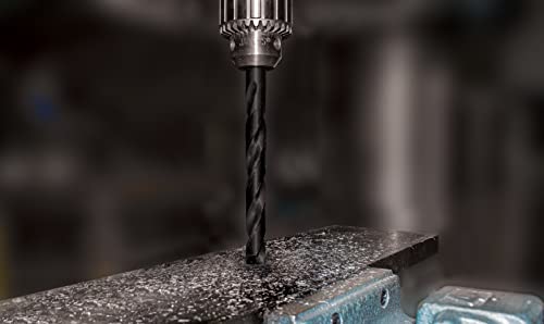 Century Drill & Tool 24713 Pro Grade Black Oxide Drill Set, 13 Piece, Made in The USA, for Wood and Metal