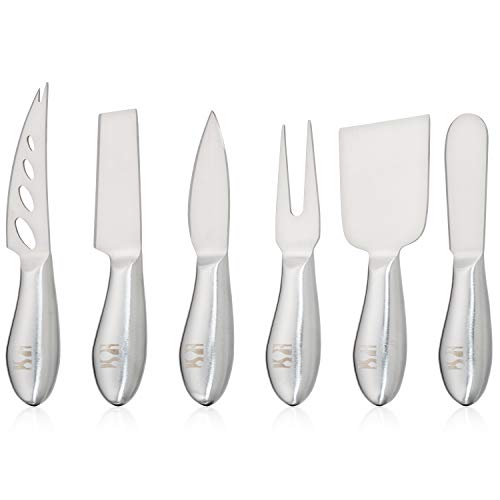 Hudson Essentials Stainless Steel Cheese Knife Set – 6 Knives