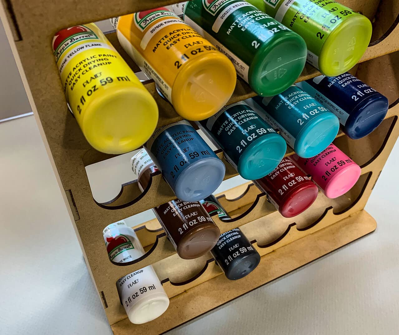 Vertical Paint Rack for 2oz Craft Paints - 36mm Diameter Bottles
