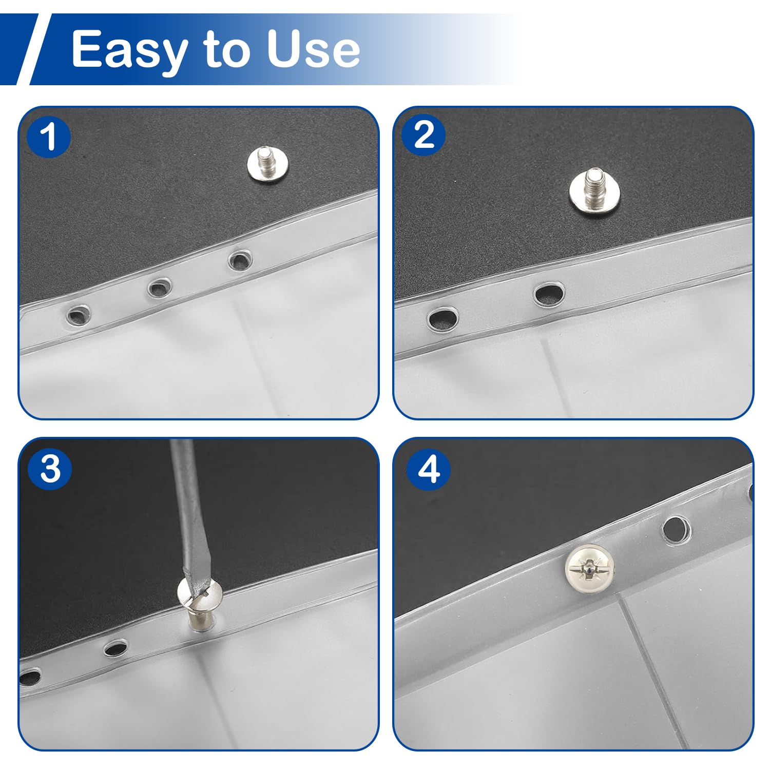 MroMax M5 Binding Screw, M5 x 20mm Nickel Plated Carbon Steel Cross Head Chicago Screw Binding Post Screw Kit for DIY Leather Decoration and Scrapbook and Photo Albums Bookbinding 10Pcs