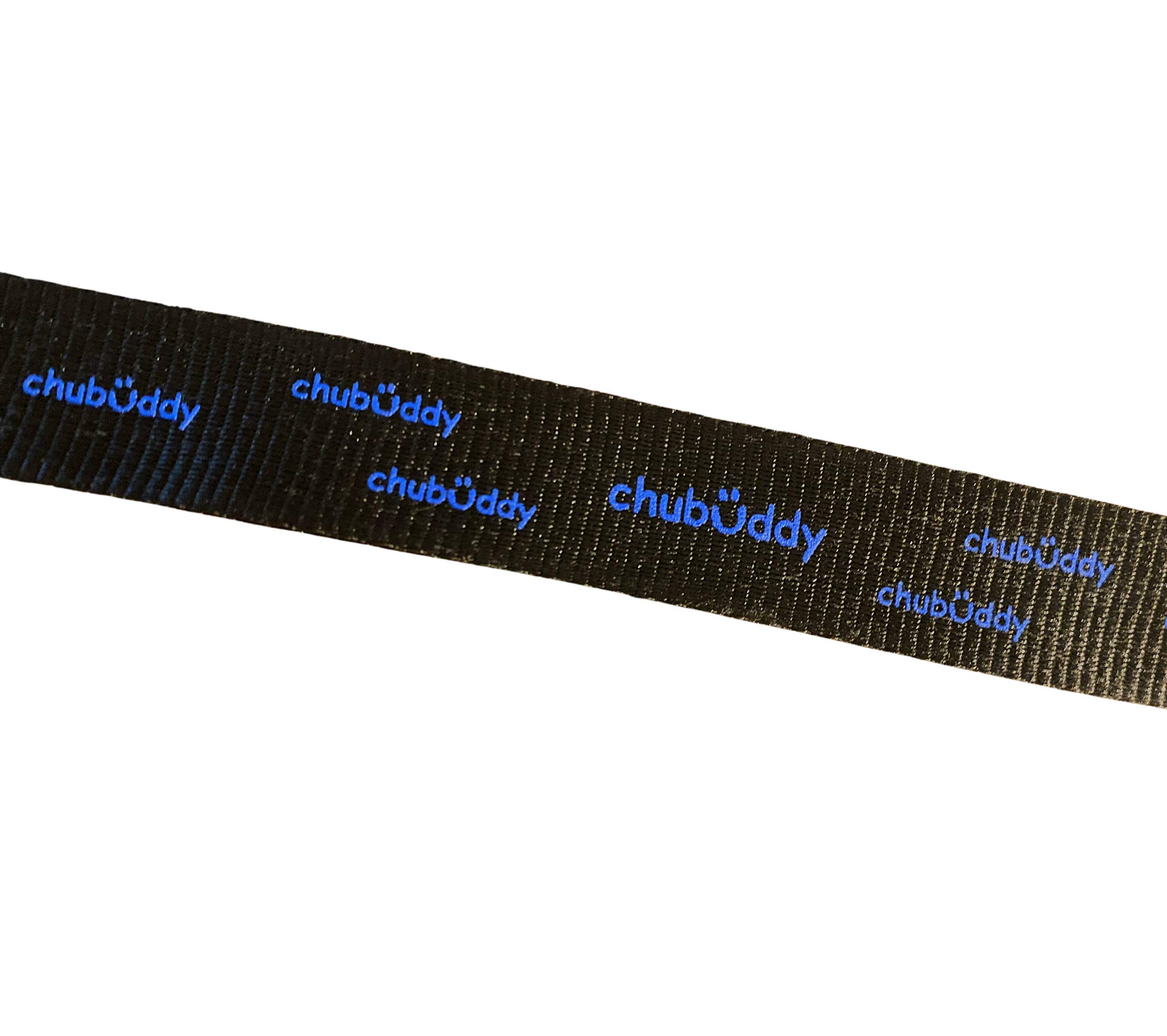 CHU-BUDDY Chubuddy Chew Holder Black Screen Print- Black Tether and Natural Strap