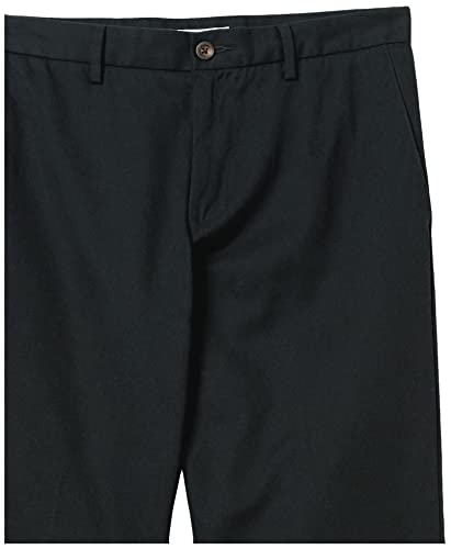 Amazon Essentials Men's Classic-Fit Wrinkle-Resistant Flat-Front Chino Pant (Available in Big & Tall), Black, 32W x 32L