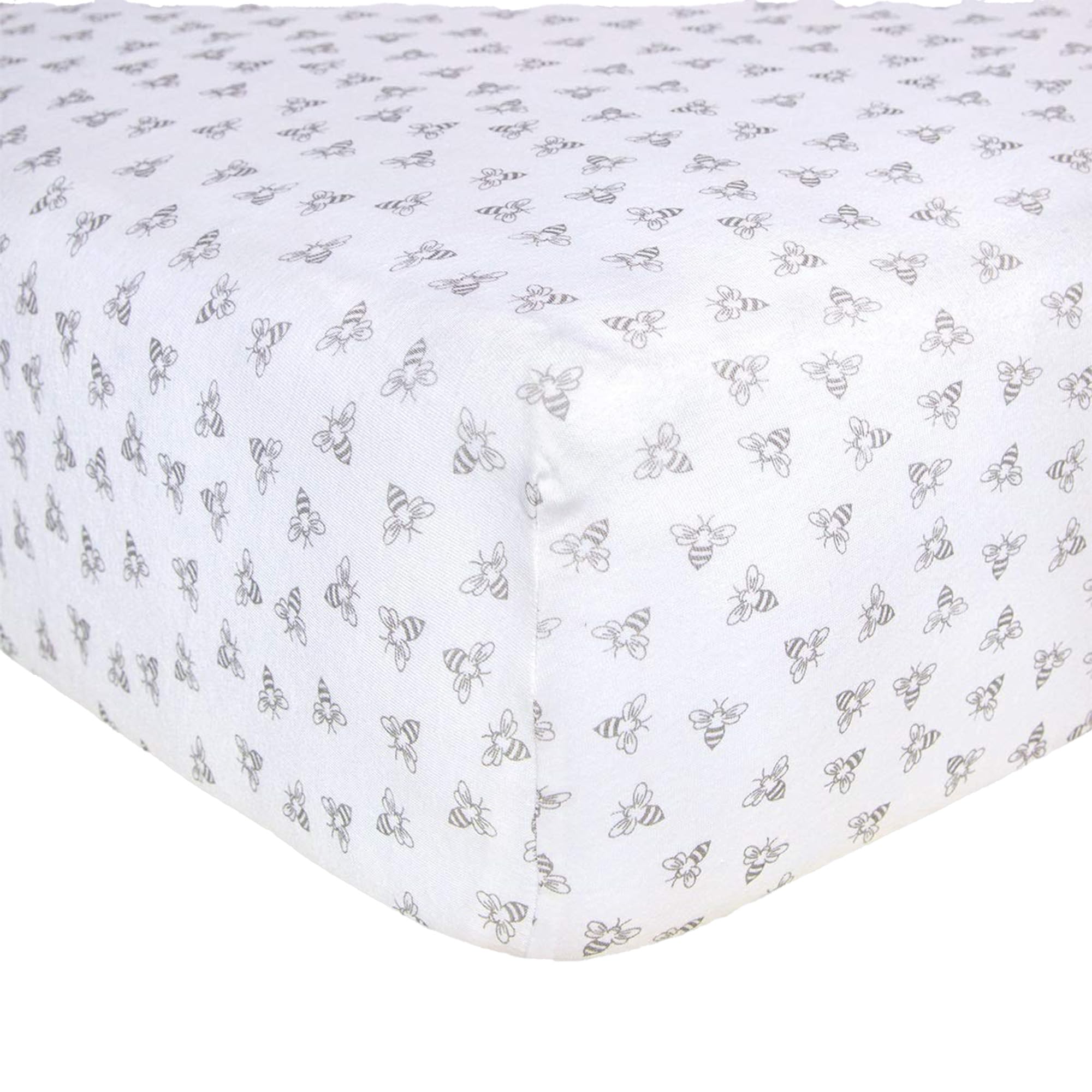 Burt's Bees Baby Essential Organic Cotton Fitted Crib Sheet, Breathable for Boy Girl Standard Crib & Toddler Mattresses