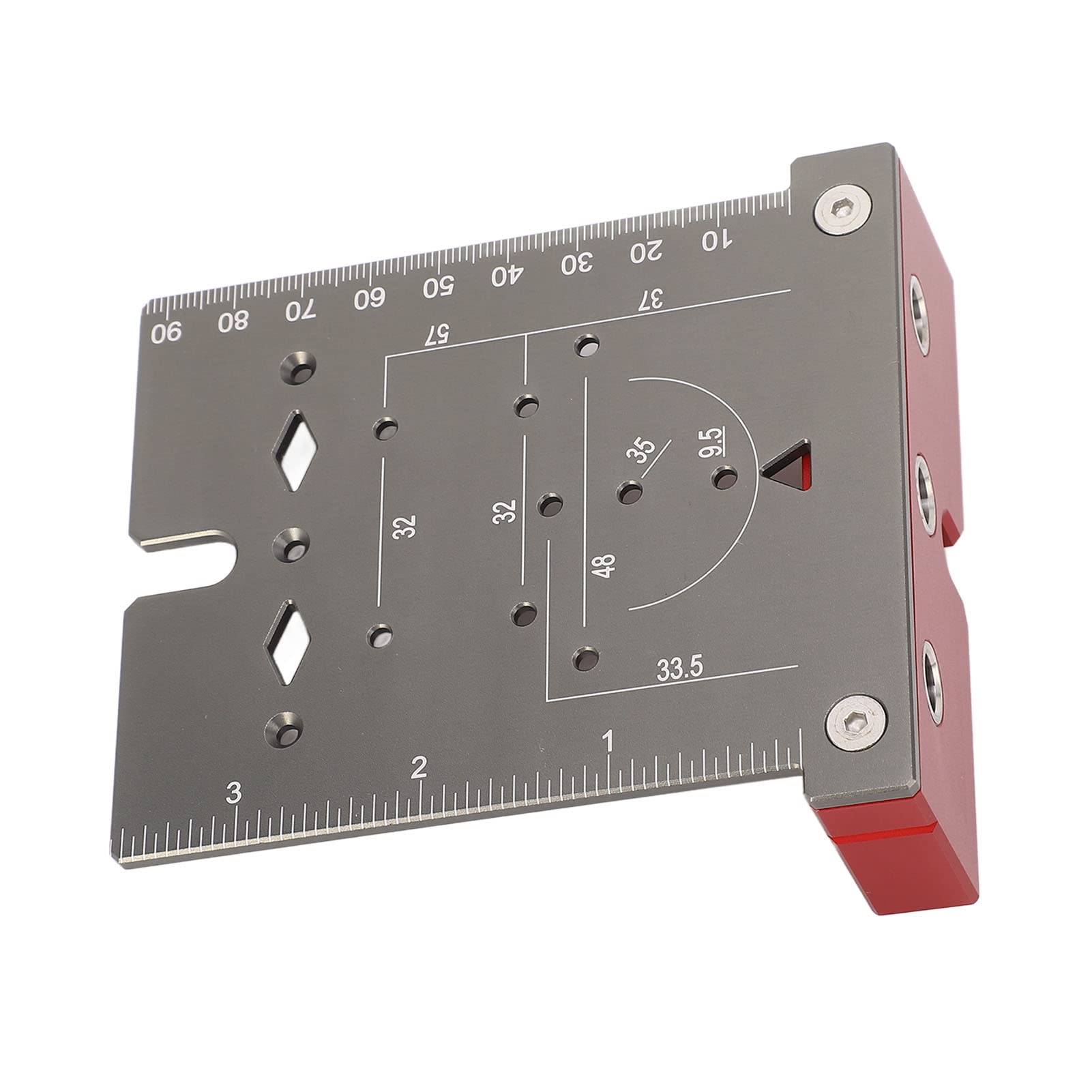 3 in 1 Aluminum Alloy Hinge Hole Drilling Guide Woodworking Tools, Professional Drilling Hole Puncher Locator Kit, Concealed Hinge Jig for Kitchen Cabinet Cupboard Door Hinge