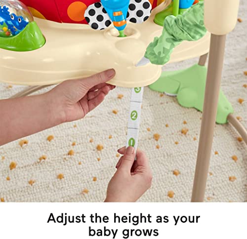 Fisher-Price Baby Bouncer Rainforest Jumperoo Activity Center with Music Lights Sounds and Developmental Toys