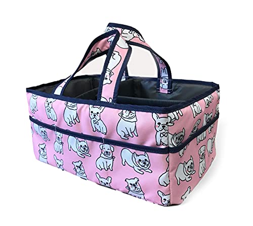 effe bebe Baby Diaper Caddy Organizer - Nursery Storage Bin for Boys and Girls - Car Traveling Organizer -Removable Inserts for Diapers and Baby Wipes - Newborn Essentials Must Haves