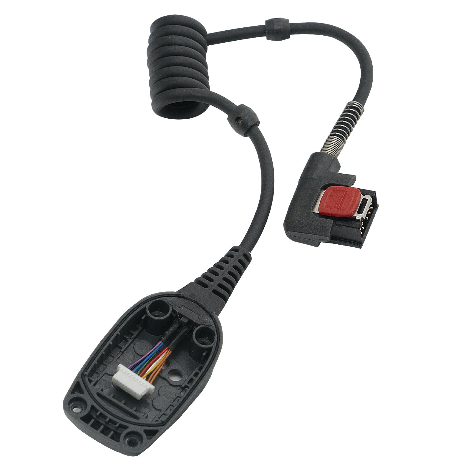 CARPSDZY RS409 Scan Cable Power Cable Replacement for Symbol RS409 RS419 Ring Barcode Scanner WT4090 WT41N0 Wearable Mobile Computer, Rugged Safe Coiled Cable with Back Cover
