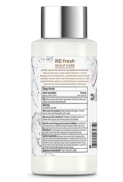RE-fresh Scalp Care Anti-Dandruff Shampoo - Coconut + Soothe with Salicylic Acid 13.5 FL OZ (400 ml)