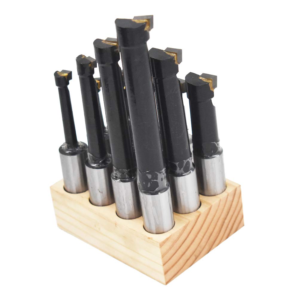 findmall 12Pcs Boring Bar Set 3/4 Inch Shank Diameter C6 Carbide Tipped Bars