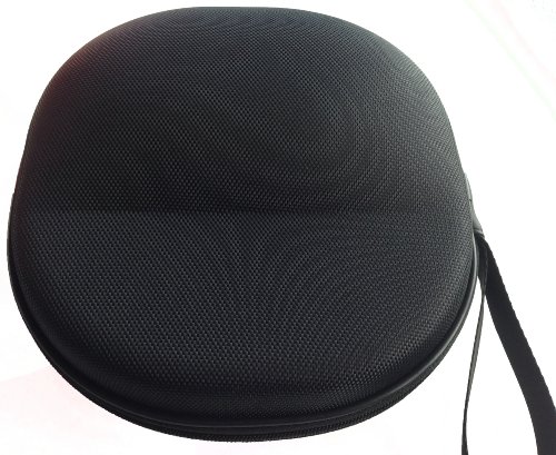 CASEBUDi Large Hard Headphone Case | Compatible with Sony, Sennheiser, Beats & More | Black Ballistic Nylon