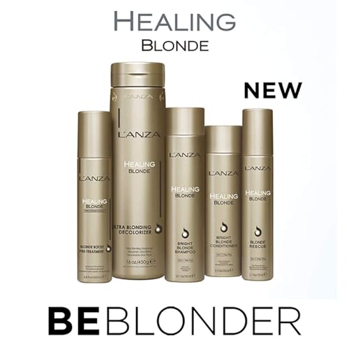 L'ANZA Healing Blonde Bright Shampoo,Formulated for Natural &Decolourized Blonde Hair,Boosts Shine & Brightness while Healing with Sulfate-free,Paraben-free,Gluten-free Formula,10.10 Fl Oz(Pack of 1)