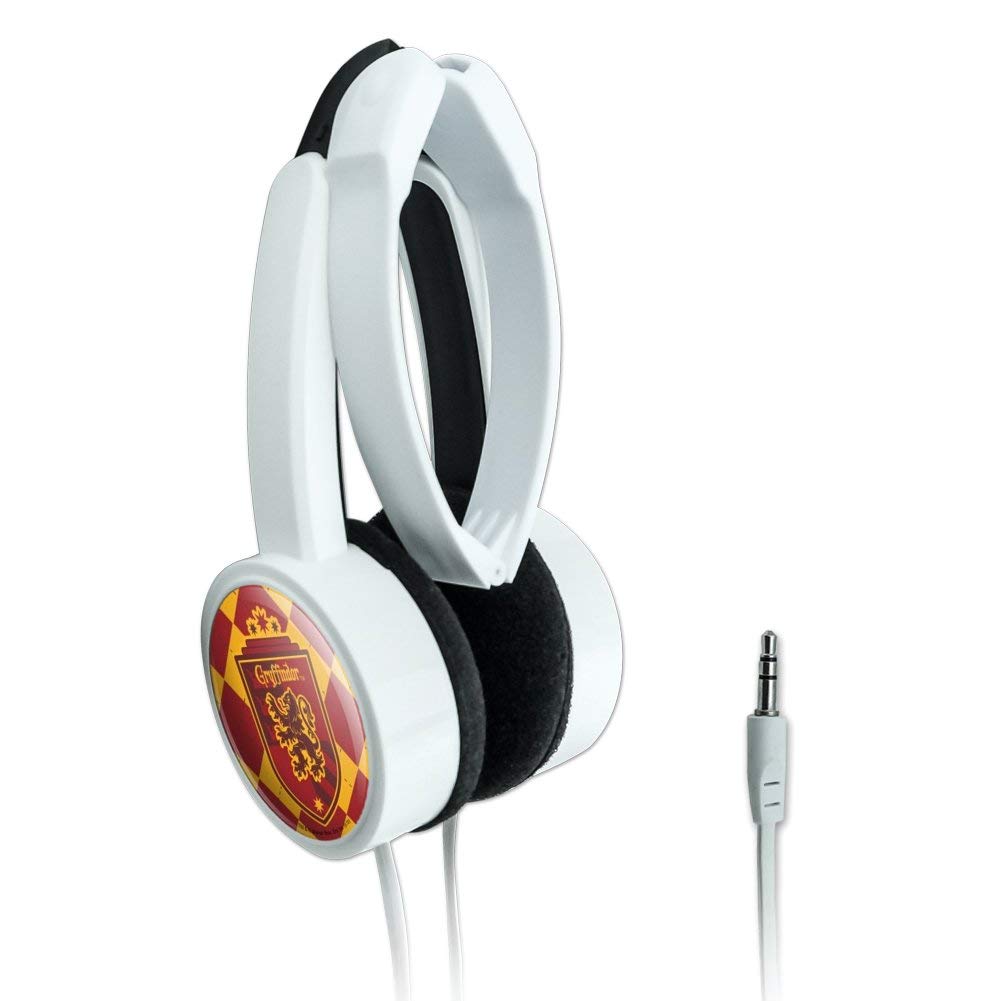 GRAPHICS & MORE Harry Potter Gryffindor Plaid Sigil Novelty Travel Portable On-Ear Foldable Headphones