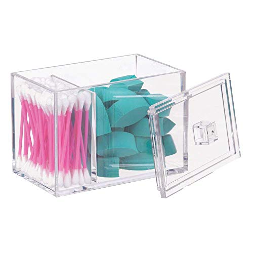 iDesign Clarity Wall Mount Nail Polish Storage Rack with 3 Shelves for Bathroom, Vanity, Closet, Bedroom, Set of 1, Canister