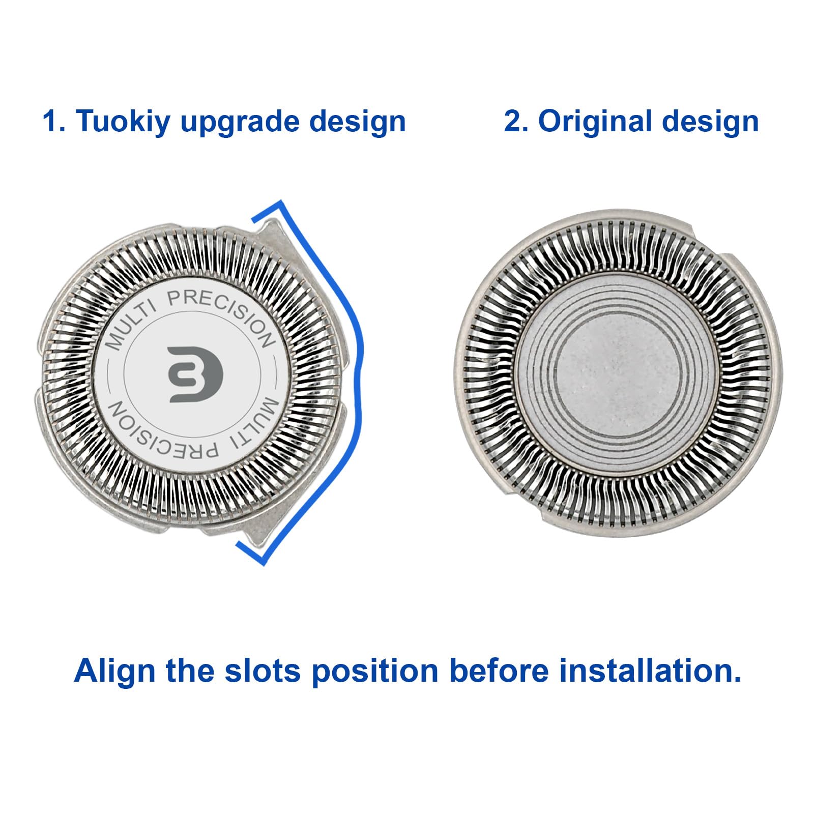 SH30 Replacement Heads for Philips Norelco Series 3000, 2000, 1000 Shavers and S738 Click and Style, Blades for Philips S1560 Shaver, SH30 Blades
