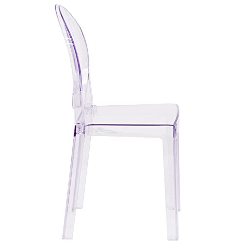 Flash Furniture Revna 4 Pack Revna Ghost Chair with Oval Back in Revna Transparent Crystal