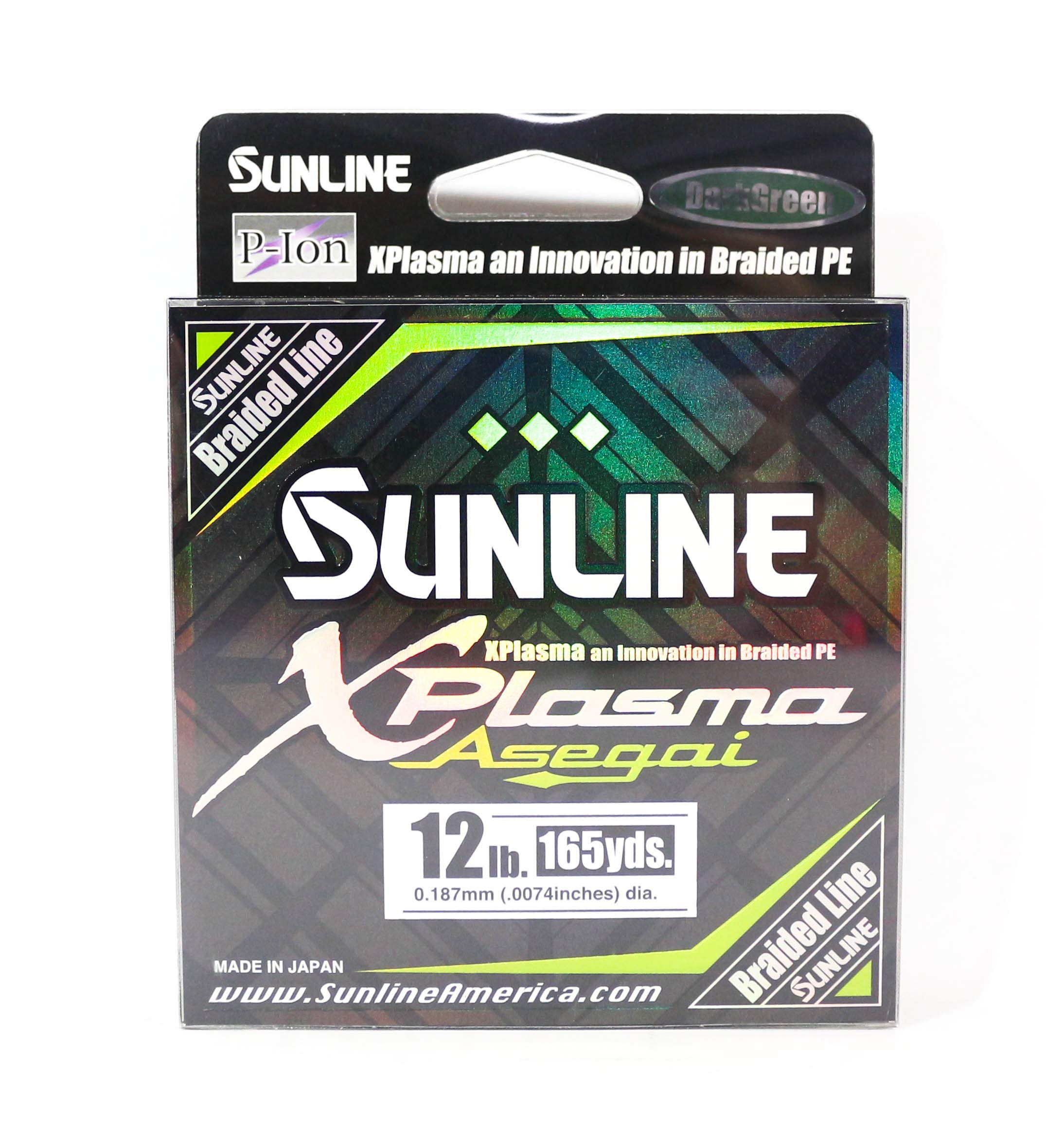 Sunline 63043244 Xplasma Asegai, Dark Green, 12LB Test/165 YD