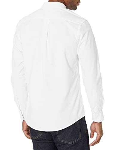 Amazon Essentials Men's Slim-Fit Long-Sleeve Oxford Shirt, White, XX-Large