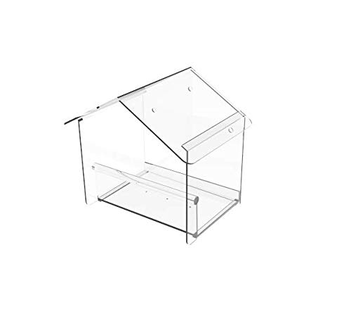 FixtureDisplays® Acrylic Window Bird Feeder with Suction Cups 16092