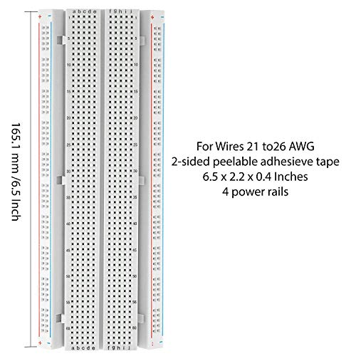 DEYUE 3 Set Standard Jumper Wires Plus 3 Set of Solderless Prototype Breadboard 830 tie Points Breadboard | 3 Set of M/F, M/M, F/F - Each 40pin Electronic Jumpers Wire