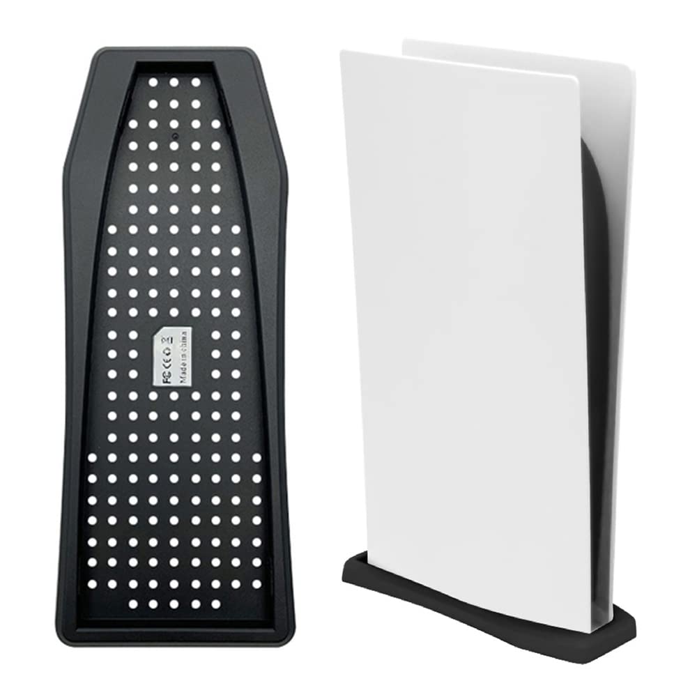 CKXIN Vertical Stand for PS5 Console - Digital Edition - Playstation 5 Holder Stand Bracket Mount Base with Built-in Cooling Vents and Non-Slip Feet (Black)