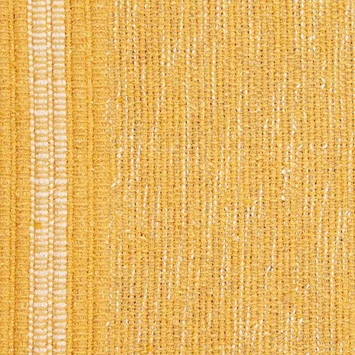 DII Variegated Recycled Yarn Modern Edge Stripe, 2x3', Honey Gold