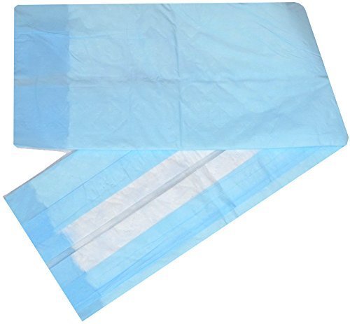 Disposable Baby Changing Pad Liner - Economy Pack 50 Count (17 x 24 Inch) - Waterproof Absorbent Blue Hospital Underpad for Incontinence with Moisture Protector - Small Chux by BrightCare