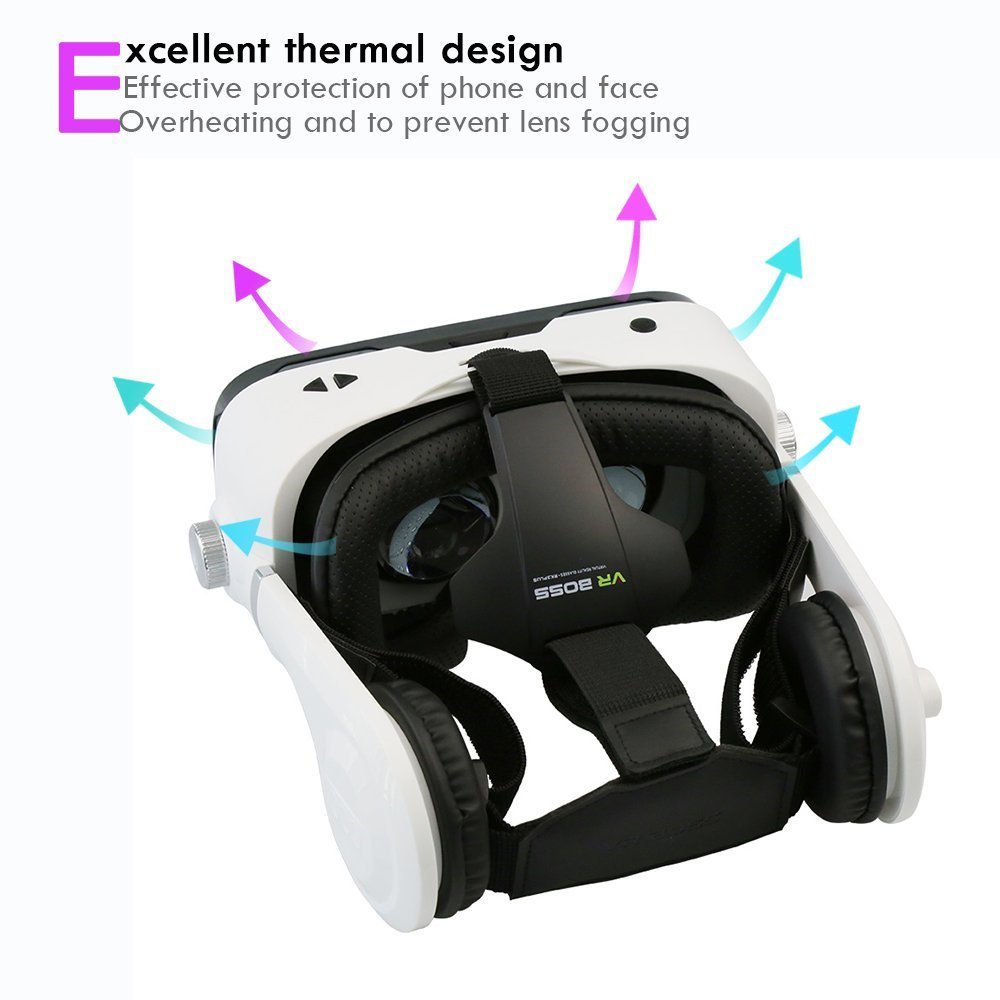 3D Virtual Reality Headset, 3D VR Glasses Support Call Answer for Best Mobile Phone 3D Movies VR Games 4.7-6.0" iPhone 6s/6 plus/6 Samsung Etc