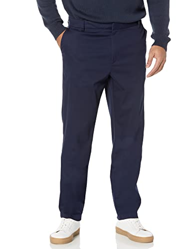 Amazon Essentials Men's Slim-Fit Wrinkle-Resistant Flat-Front Stretch Chino Pant, Navy, 36W x 32L