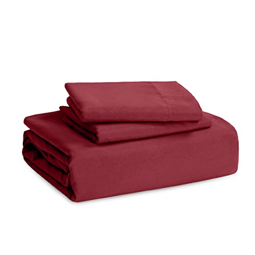 Bedsure Twin/Twin XL Duvet Cover Dorm Bedding - Soft Prewashed Red Duvet Cover Twin, 2 Pieces, Includes 1 Duvet Cover (68"x90") with Zipper Closure & 1 Pillow Sham, Comforter NOT Included