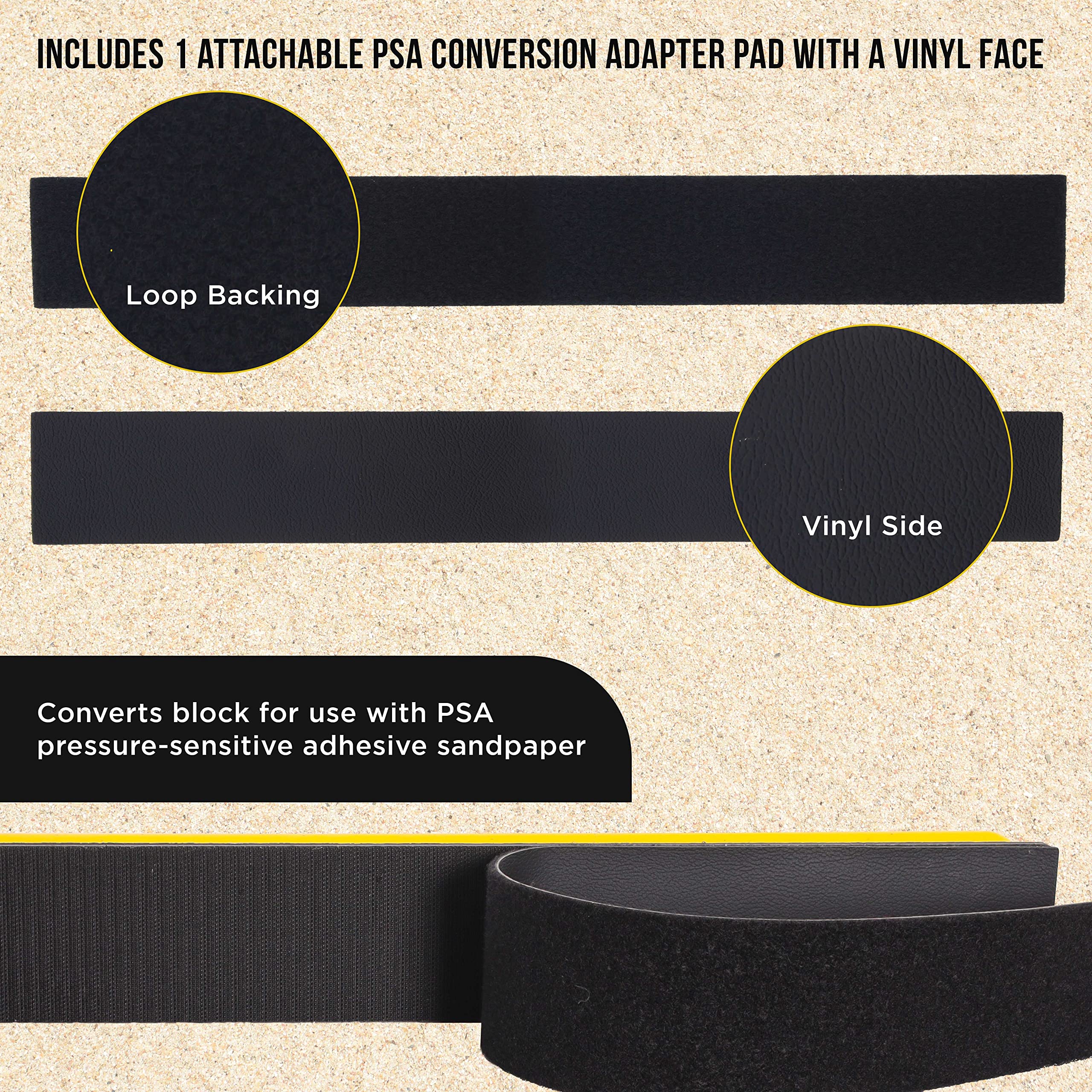 Dura-Gold Pro Series 24" K-Block Sander Firm & Flex XL Longboard Hand Sanding Block Pad with Hook & Loop Backing and PSA Sandpaper Conversion Adapter Pad, Automotive Marine Paint Prep Sand Woodworking