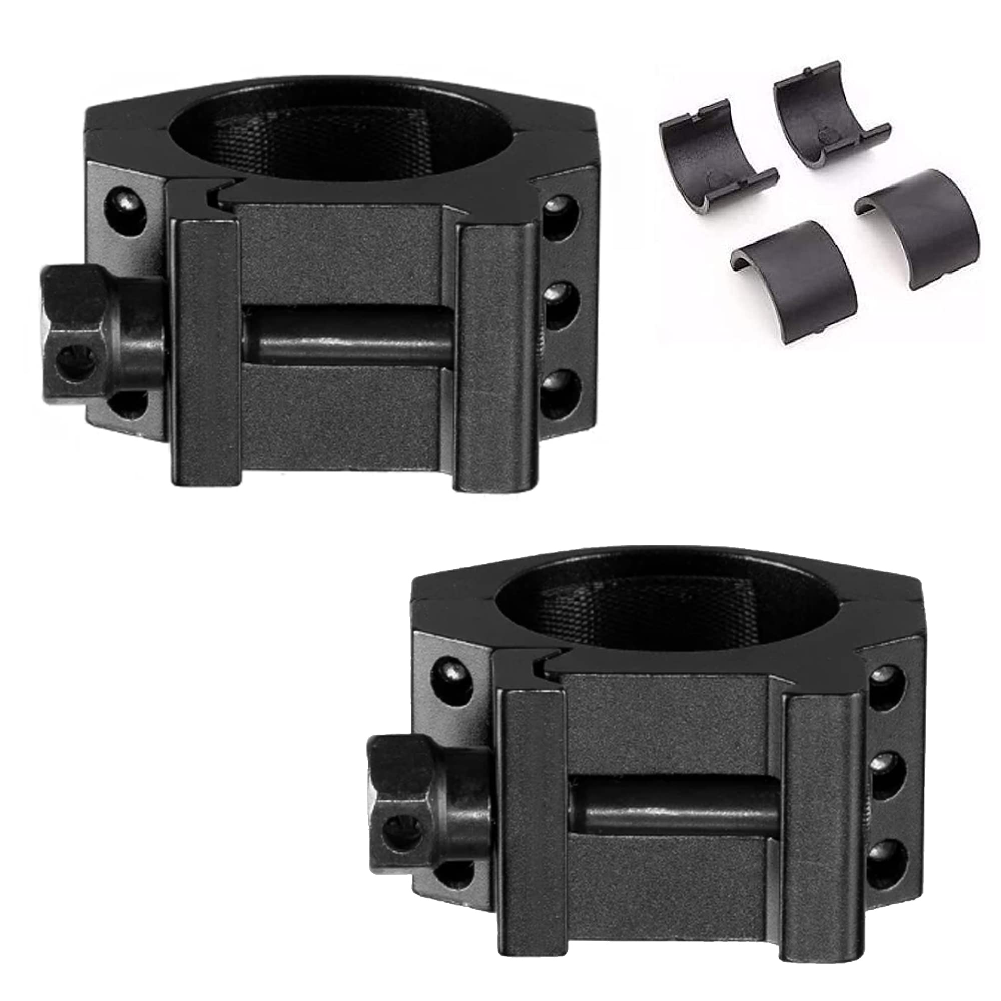 360 TACTICAL One Pair Medium Profile 30mm Comes with Spacer to Fit 25.4 mm 1 inch Ring Scope Mount fit 20mm Picatinny Rail Heavy Duty