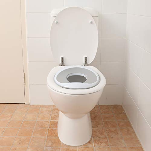 Dreambaby EZY-Toilet Trainer Seat Potty Topper - Contoured Shape & Non-Slip Base - Model L6001 14.5x11x1.75 Inch (Pack of 1) Gray