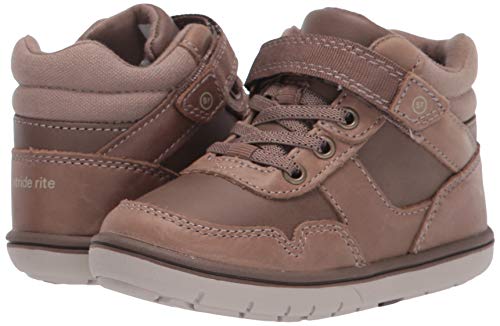 Stride Rite Boys SRT Ryker Sneaker, Greige, 4 Wide Infant