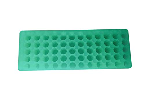 Tube Rack Double Panel 60 Positions Polypropylene for 0.5ml-2ml Microcentrifuge Tubes, Pack of 5(Blue, Orange,White, Purple, Green)