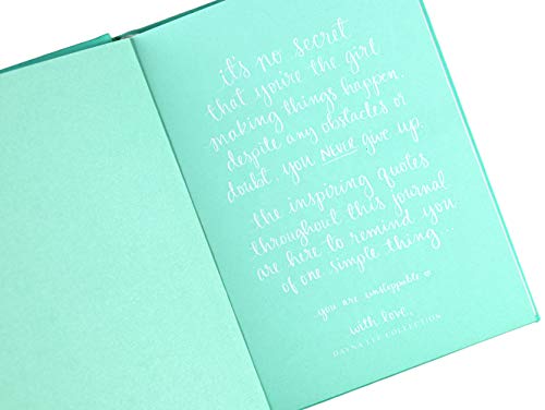 Eccolo Inspirational Quote Journal for Women, Hardcover Notebook, Faux Leather, Lay Flat Notebook, “She's Unstoppable”, Dayna Lee Collection (Mint, 5x7 Inches)