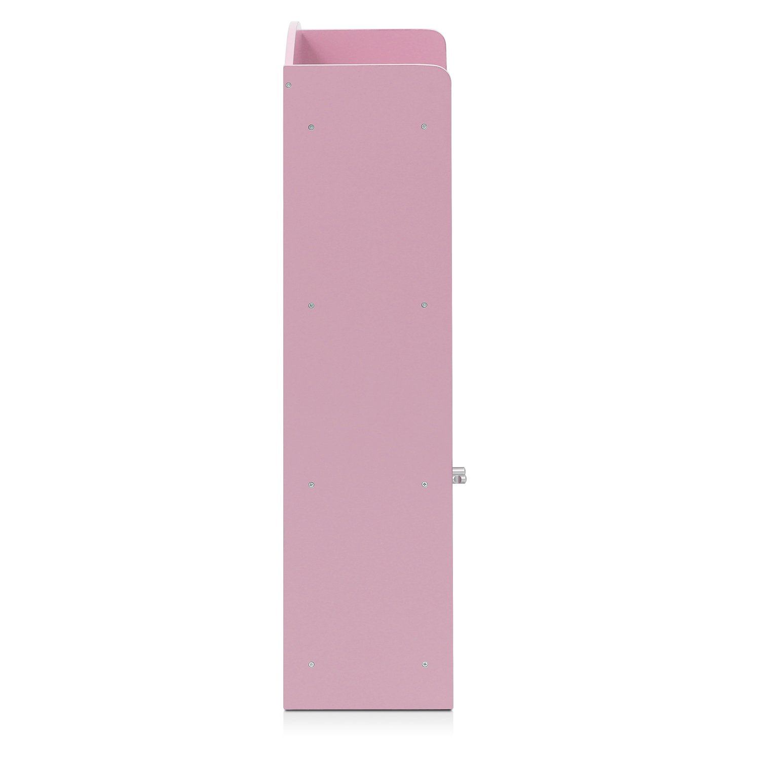 FURINNO 2 shelves Stylish Kidkanac Bookshelf With Storage Cabinet, Pink