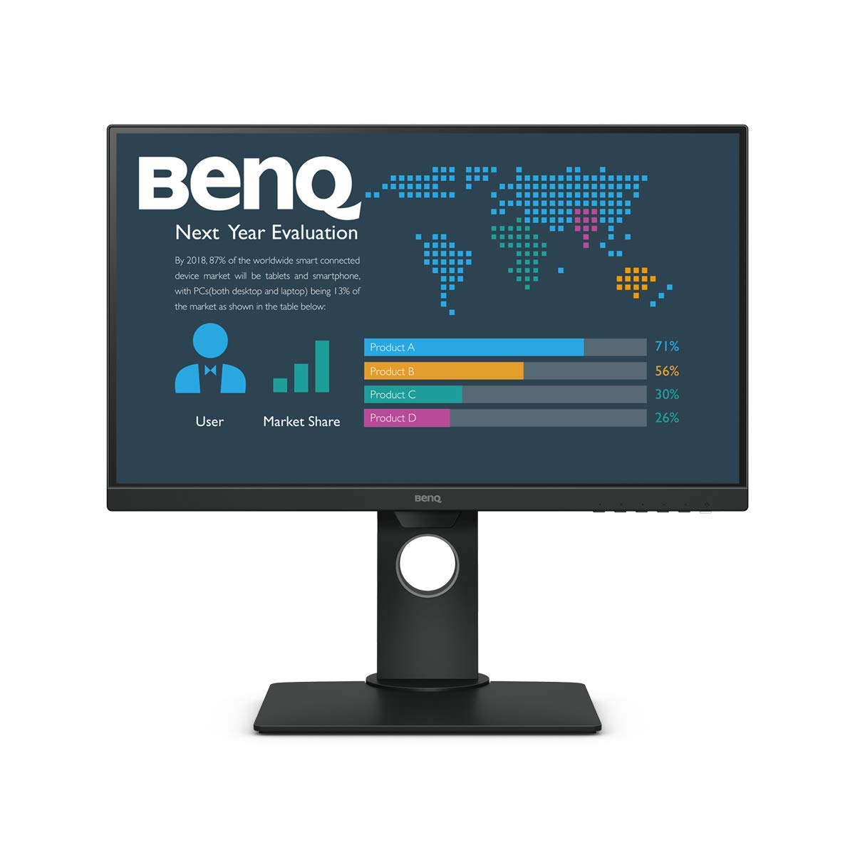 BenQ BL2480T 24" FHD 1920 x 1080 5ms D-Sub, HDMI, DisplayPort Built-in Speakers Business Monitor with Eye Care Technology 1 Year Direct BenQ Warranty
