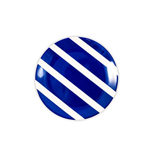 Camco Blue and White Nautical Design 12 Piece Dishware Set- Includes Marine Style Plates and Bowls | Perfect Boating, Sailing, Fishing, The Beach and More | Melamine Material -(41951)