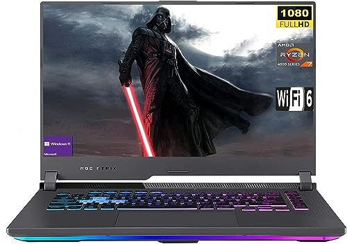 ASUS ROG Strix G15 Gaming Laptop, 15.6" FHD Display, NVIDIA GeForce RTX 3060, AMD Ryzen 7 4800H 4.2 GHz Processor, 64GB RAM 1TB SSD, Backlit Chiclet Keyboard 4-Zone RGB, Windows 11 Home, Gray