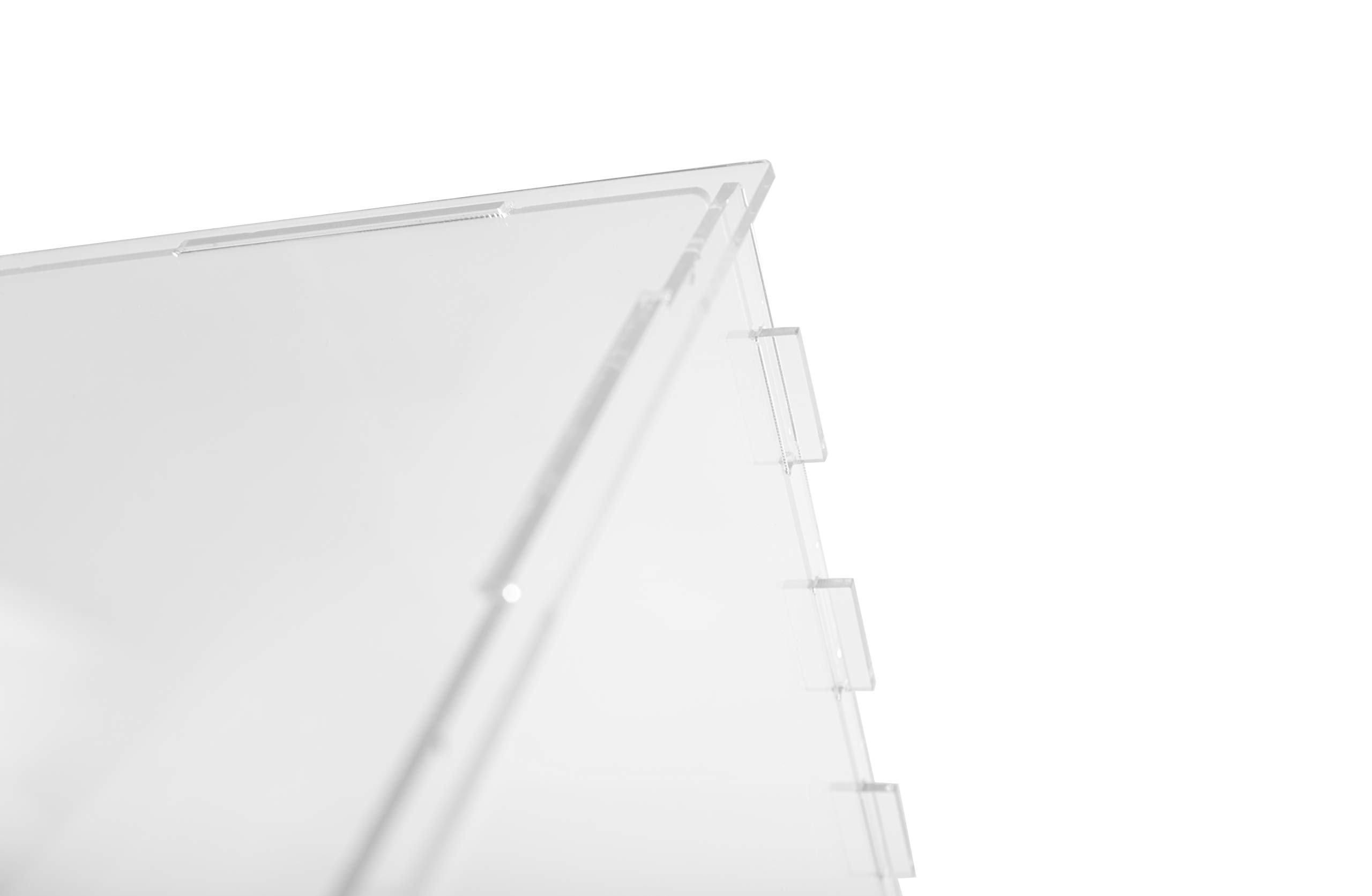 Clear Acrylic Display Case-Assemble Countertop Box for Display-Clear Display Box,Dustproof Protection Showcase for Toy Collectibles (6x6x10inch)
