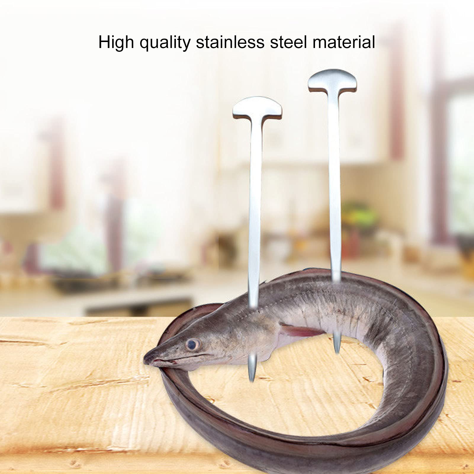 2Pcs Japanese Style Eel Spike Sashimi Knife T-shape Stainless Steel Sushi Chef Tools for Home Kitchen Restaurant