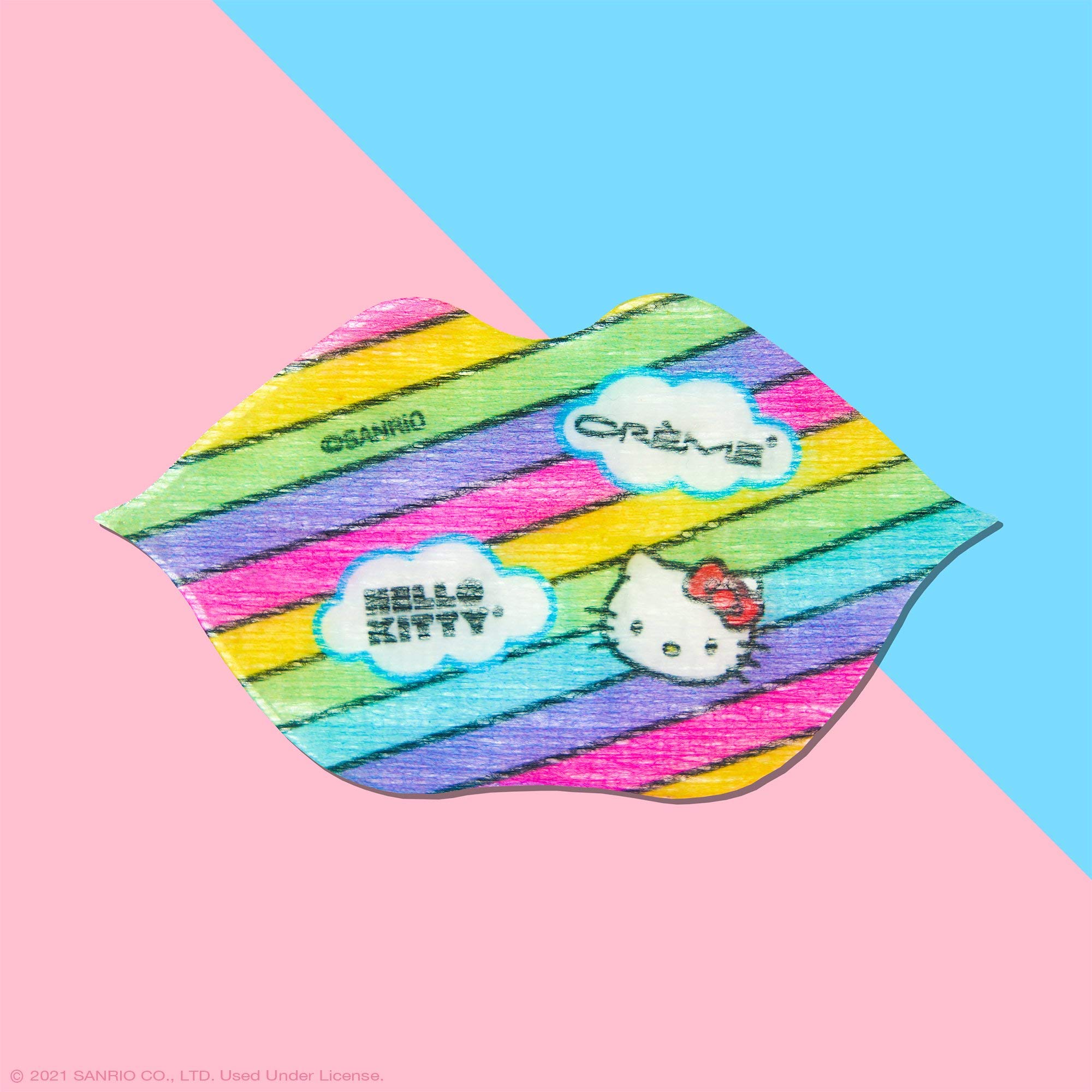 The Crème Shop x Hello Kitty Hydrogel Lip Patch | Strawberry Flavored, Collagen and 24k Gold, Remove Dead Skin, Moisturize lips, Pale Lip Treatment, Anti Aging - 3 Pack